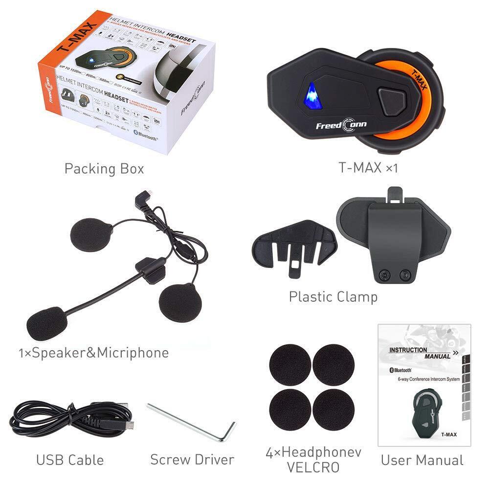 Ενδοεπικοινωνία bluetooth κράνους μηχανής FreedConn T-Max - GadgetPrime ...