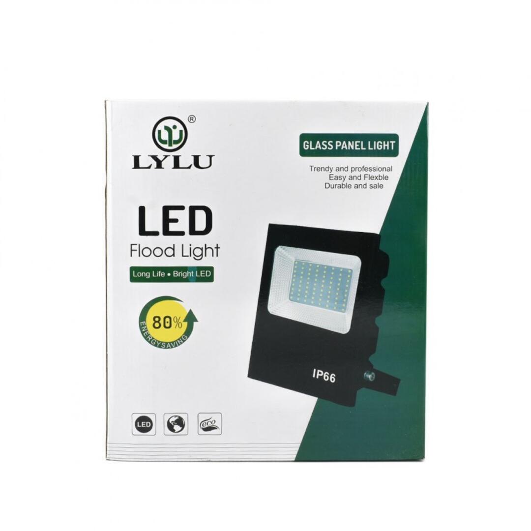 Στεγανός Προβολέας IP66 Ισχύος 200W με Ψυχρό Λευκό Φως σε Μαύρο χρώμα ...